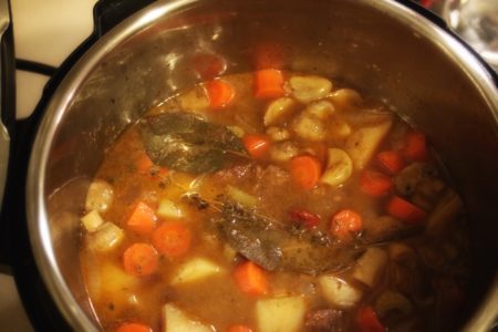 Hearty + Delicious Beef Stew made in the Instant Pot - Pots + Planes